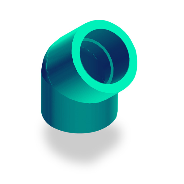 Codo 45º Socket PE100 Azul 20 mm PN16 - Agruquero