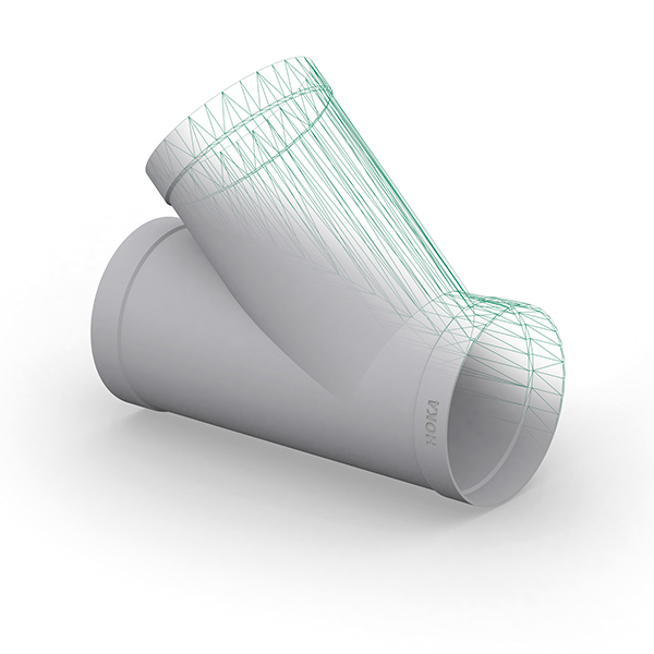 Te 45º Socket PPS Gris 200 mm AIR - Agruquero