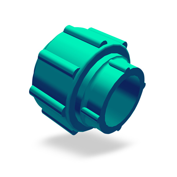 Enlace 3 pzs Socket PVDF-FKM Natural 50 mm PN10 - Agruquero
