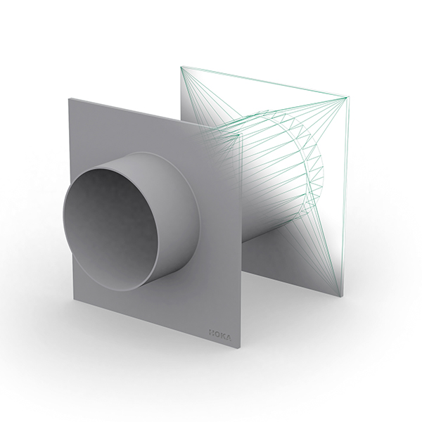 Pasamuros Vent Socket PPS Gris 200 mm AIR - Agruquero