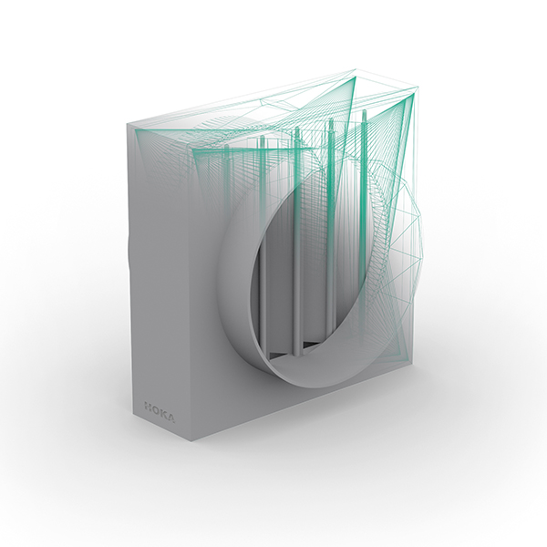 V Ret Vert Base Cuad M2 Socket PPS Gris 630 mm AIR - Agruquero